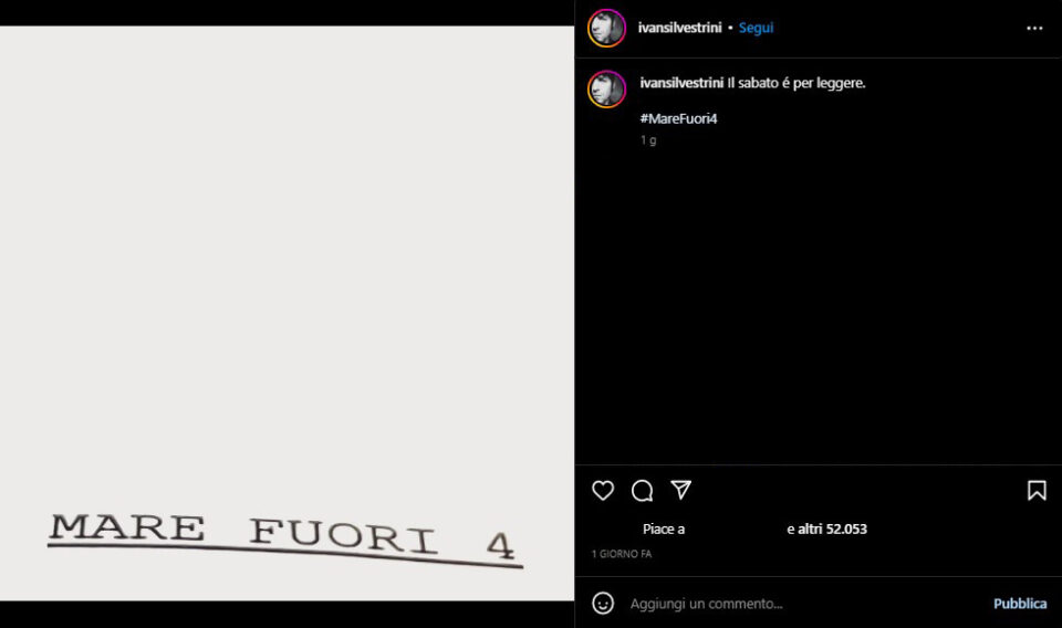 Ivan Silvestrini mostra la sceneggiatura di Mare Fuori 4