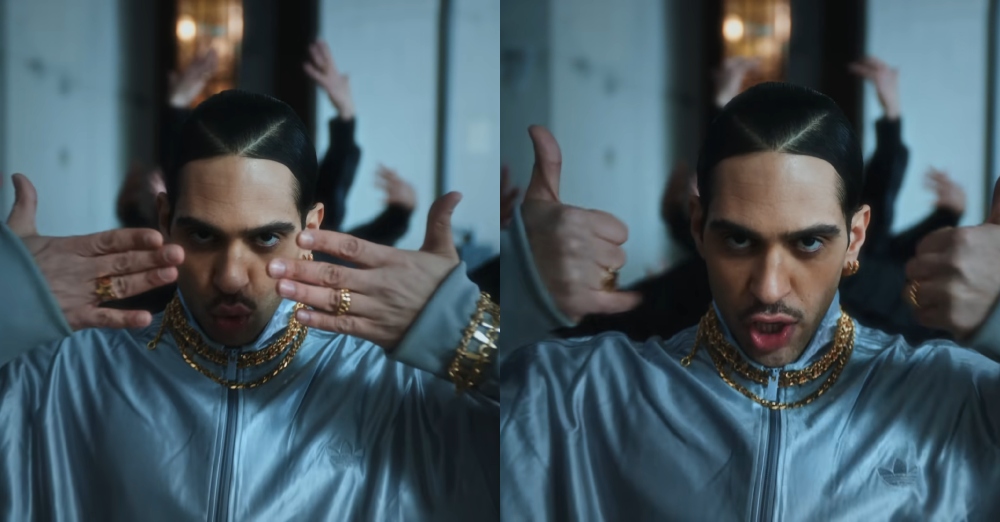 Mahmood spiega perché ci sono 5 cellulari nella tuta gold