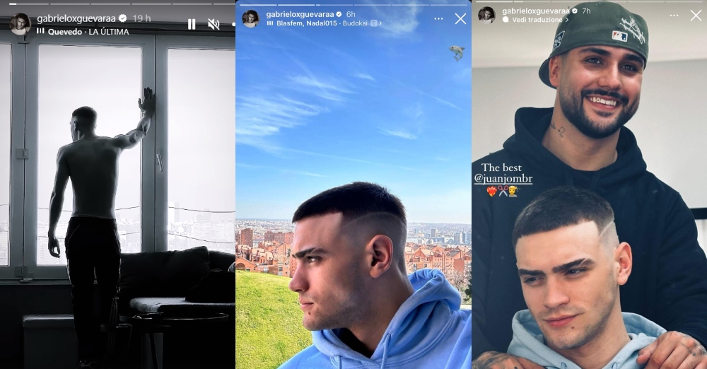 Gabriel Guevara si è rasato i capelli: il nuovo look